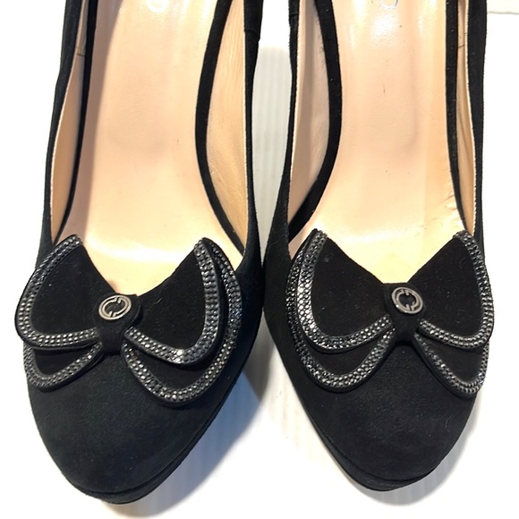 Poletto | Shoes | Poletto Black Suede Platform Heels Made With ...